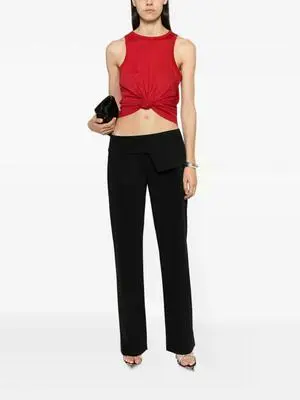 Magda Butrym Cropped Rosette Top - Red