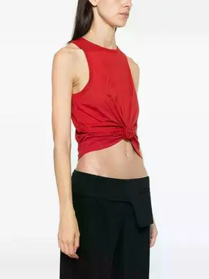 Magda Butrym Cropped Rosette Top - Red