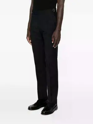 Tagliatore Buckle-detail Trousers - Black