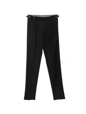 Tagliatore Black Wash Pants For Men