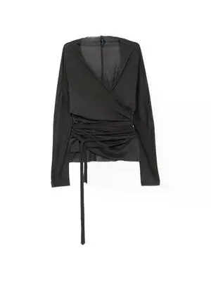 Soeur Wrap-style Blouse - Grey