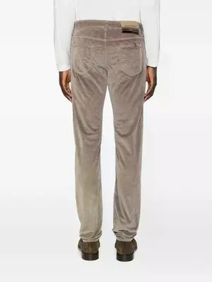 Jacob Cohen Grey Corduroy Effect Straight-leg Trousers - Neutrals