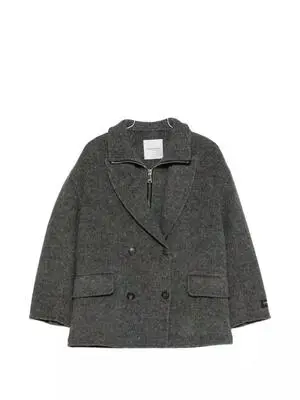 ERMANNO FIRENZE Double-breasted Zip-fastening Jacket - Grey