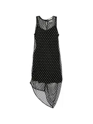 Paris Georgia Pearl Embellished Asymmetric Midi Dress - Black
