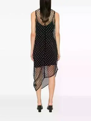 Paris Georgia Pearl-embellished Asymmetric Midi Dress