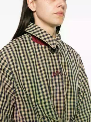DAMSON MADDER Checked Trench Coat - Blue