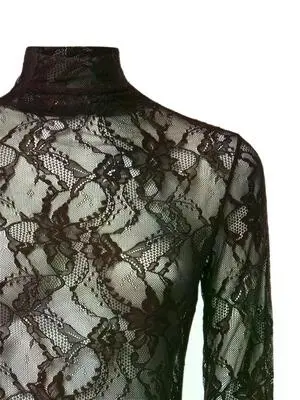 Andamane The Attico Lace Long-sleeve Bodysuit - Brown