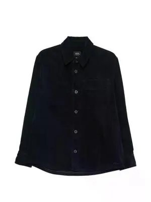 A.p.c. Corduroy Chest-pocket Shirt - Blue