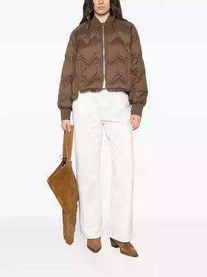 ERMANNO FIRENZE Chevron-quilted Logo-patch Jacket