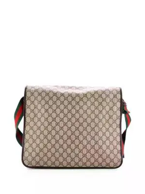 Gucci Gg Coated Canvas Messenger Bag - Brown