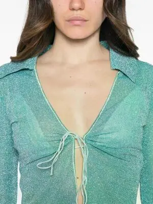 Oseree Lumière Plumage Slim Shirt - Blue