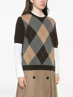 Prada Argyle Knit Sweater