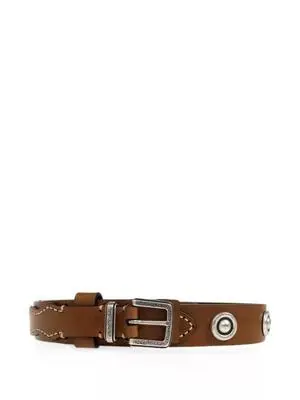 Etro Stud-embellished Leather Belt - Brown
