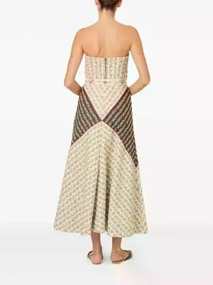 Rosie Assoulin Panelled Floral Print Midi Skirt