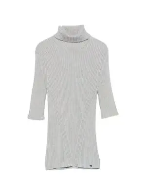 Herno Turtleneck Short-sleeve Sweater - Grey