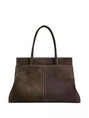 TOD'S Suede Logo-patch Tote Bag