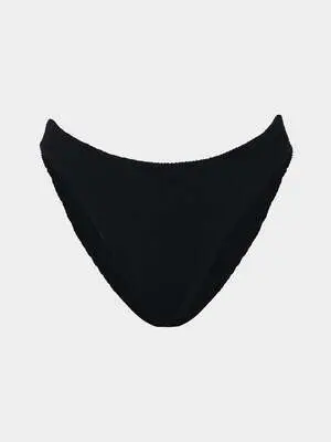 Hunza G Coverage Bikini Bottom | | Original Crinkle™ Swimwear - Black