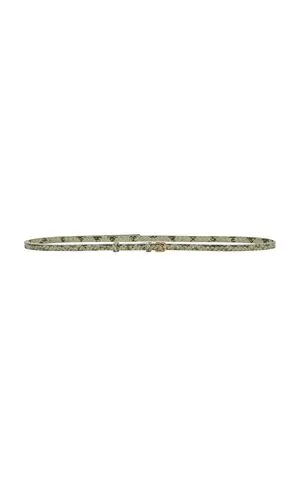 Dries Van Noten Snakeskin-effect Leather Belt - Blue
