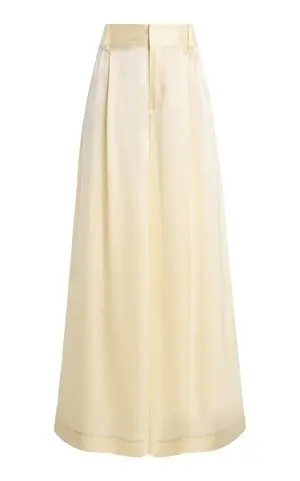 AISLING CAMPS Liquid Silk Wide-leg Pants - Ivory