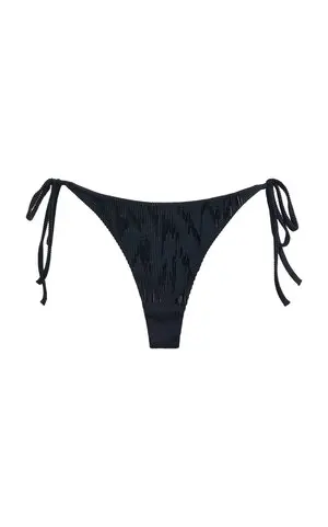 ZIAH Embroidered Bikini Bottoms - Black