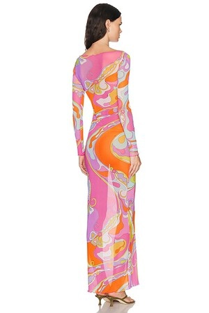 Emilio Pucci Tulle Long Sleeve Dress