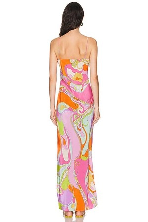 Emilio Pucci Crepe De Chine Long Dress