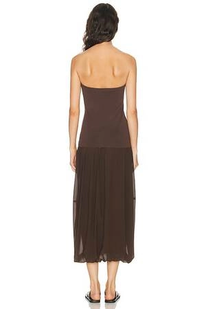 ST. AGNI Strapless Balloon Hem Dress
