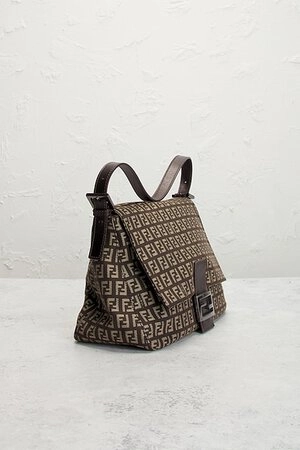 Fendi Zucchino Mama Baguette Shoulder Bag