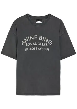ANINE BING Cade Printed Cotton T-shirt