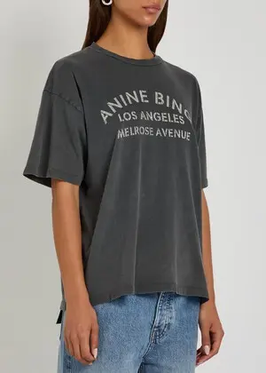 ANINE BING Cade Printed Cotton T-shirt