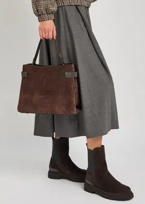 Brunello Cucinelli Suede Tote Bag