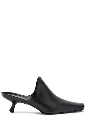 Loewe Emily 45 Leather Mules - Black