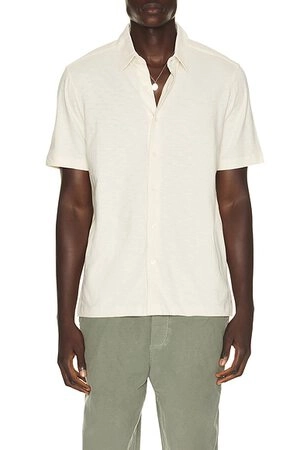 Theory Noran Short Sleeve Shirt - Seashell