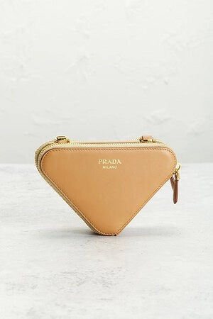 Prada Raffia Mini Triangle Shoulder Bag