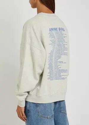ANINE BING Miles Printed Cotton Sweatshirt