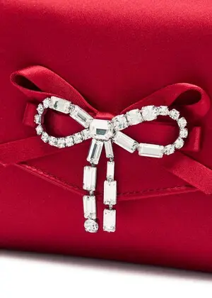 JIMMY CHOO Soft Bow Mini Satin Clutch