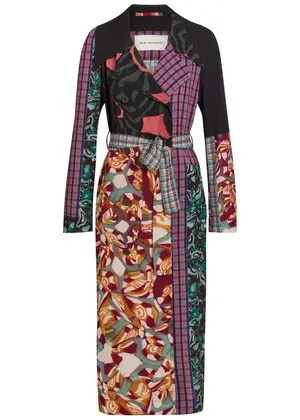 Dries Van Noten Rolana Printed Crepe Trench Coat - Multicoloured