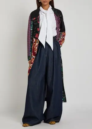 Dries Van Noten Rolana Printed Crepe Trench Coat