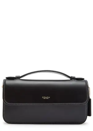 COACH Elora Leather Top Handle Bag - Black