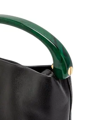 Dries Van Noten Crisp Leather Top Handle Bag