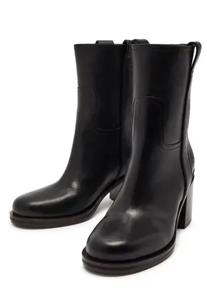 Brunello Cucinelli 75 Leather Ankle Boots