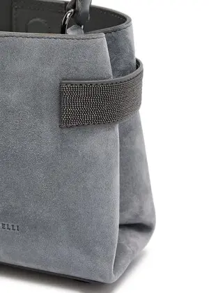 Brunello Cucinelli Suede Top Handle Bag