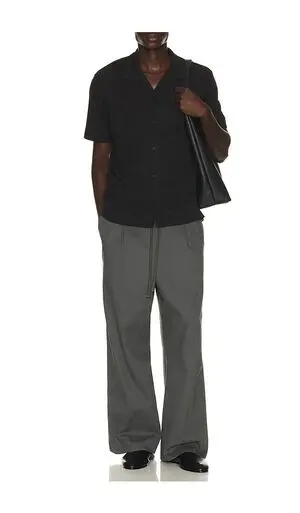 Vince Mesh Knit Cotton Blend Cabana Shirt In . Also