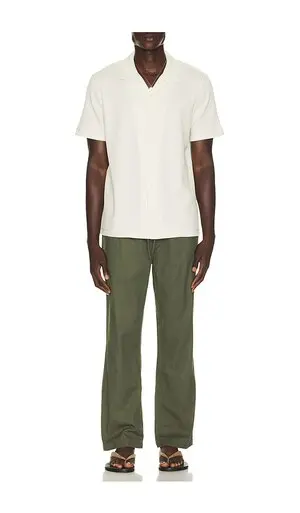 Vince Macro Waffle Cabana Shirt In . Also - Cream