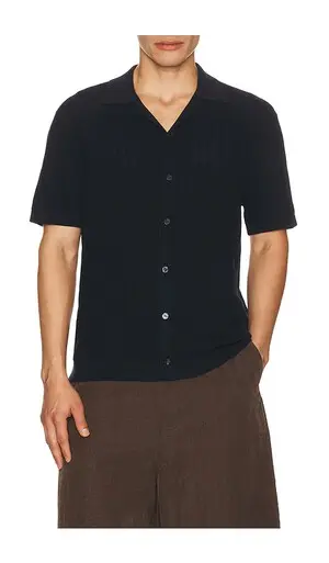 Theory Camp Collar Shirt In . Also - Navy