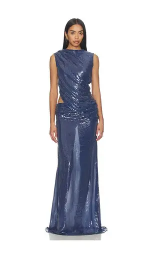 DEME BY GABRIELLA The Spencer Dress - Blue