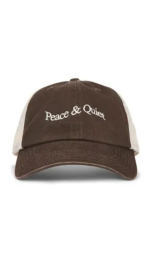 MUSEUM OF PEACE & QUIET Wordmark Trucker Hat - Brown