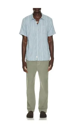 Marine Layer Classic Stretch Selvage Shirt In . Also - Blue