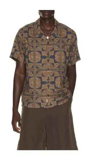 Marine Layer Pablo Tencel Linen Resort Shirt In . Also