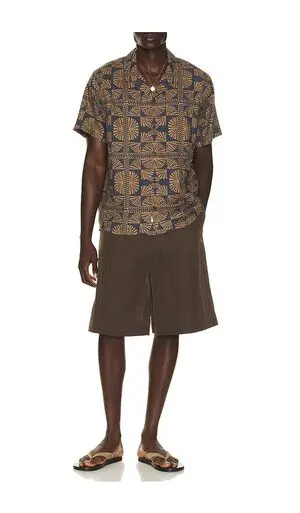 Marine Layer Pablo Tencel Linen Resort Shirt In . Also
